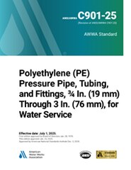 AWWA C901-25 Polyethylene (PE) Pressure Pipe, Tubing, and Fittings, 3/4 ...